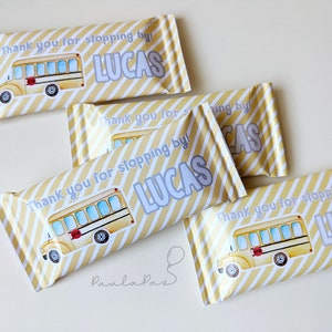 School Bus Candy, Wheels on the Bus Party Favors, School Bus Party ...