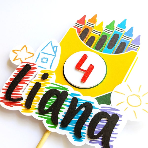 Crayon Cake Topper - Etsy