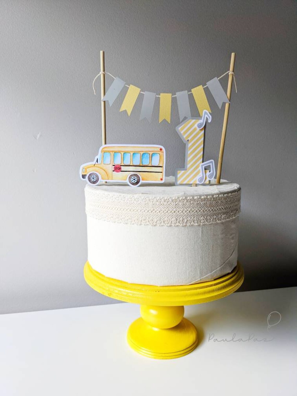 School Bus Cake Toppers Wheels on the Bus Party Decor School | Etsy
