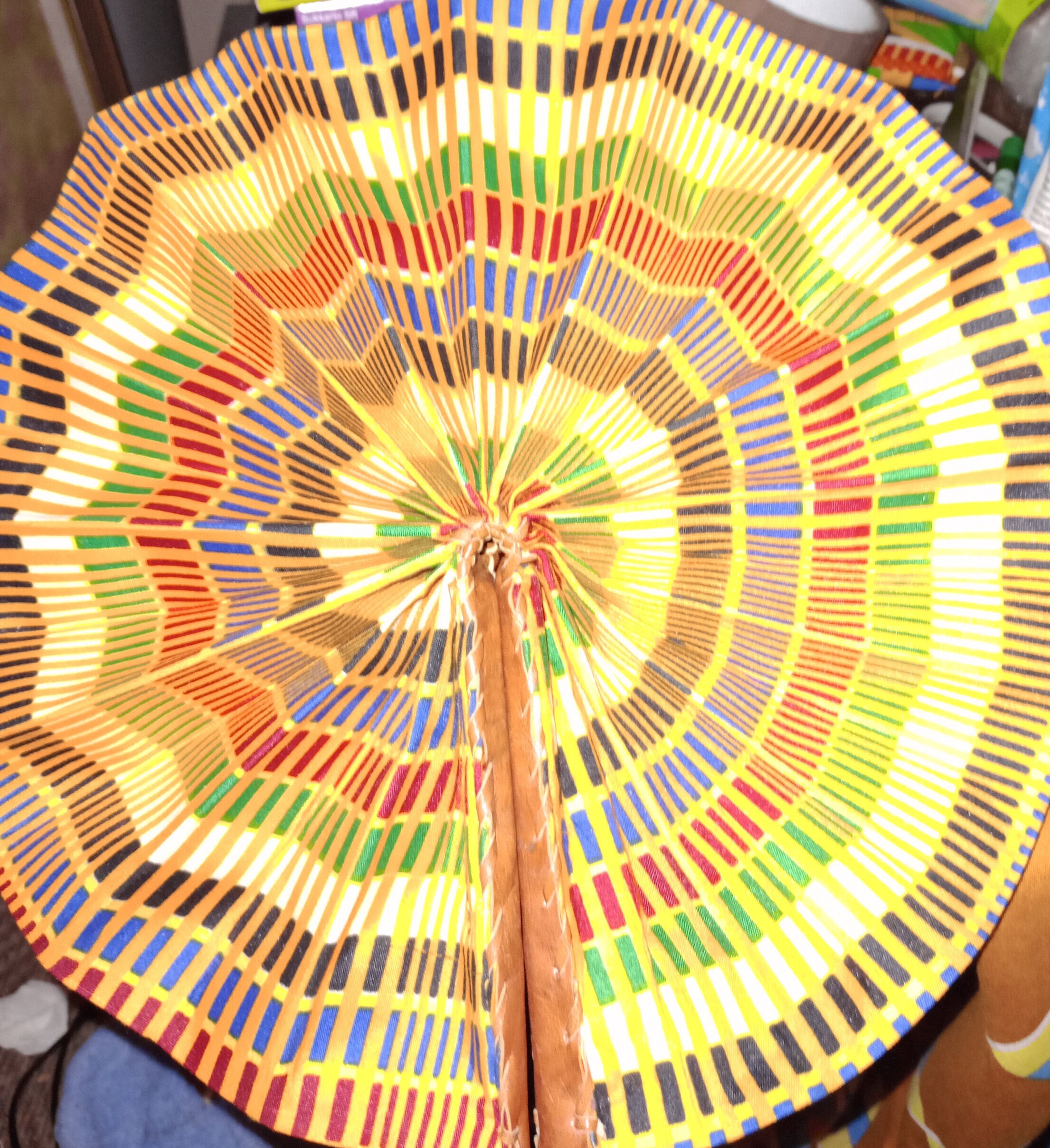 African Print Kente Traditional Fan - Etsy UK