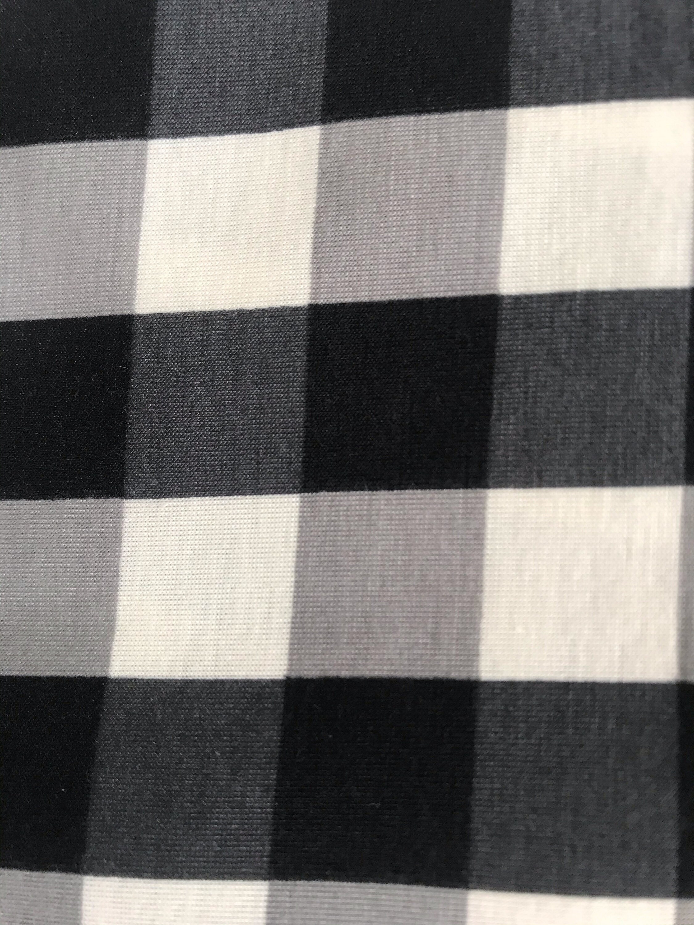 Black and White Large Check Fabric Black and White Check - Etsy