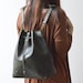 Green Leather Bucket Bag, Convertible Crossbody Backpack - Etsy