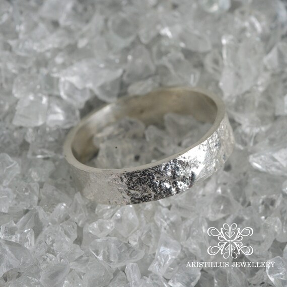 Sterling Silver Textured Ring Silver Reticulated Ring Silver - Etsy UK