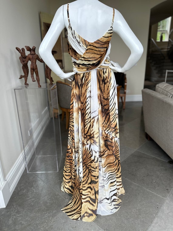 Roberto Cavalli Vintage Tiger Stripe Evening Dress - Gem