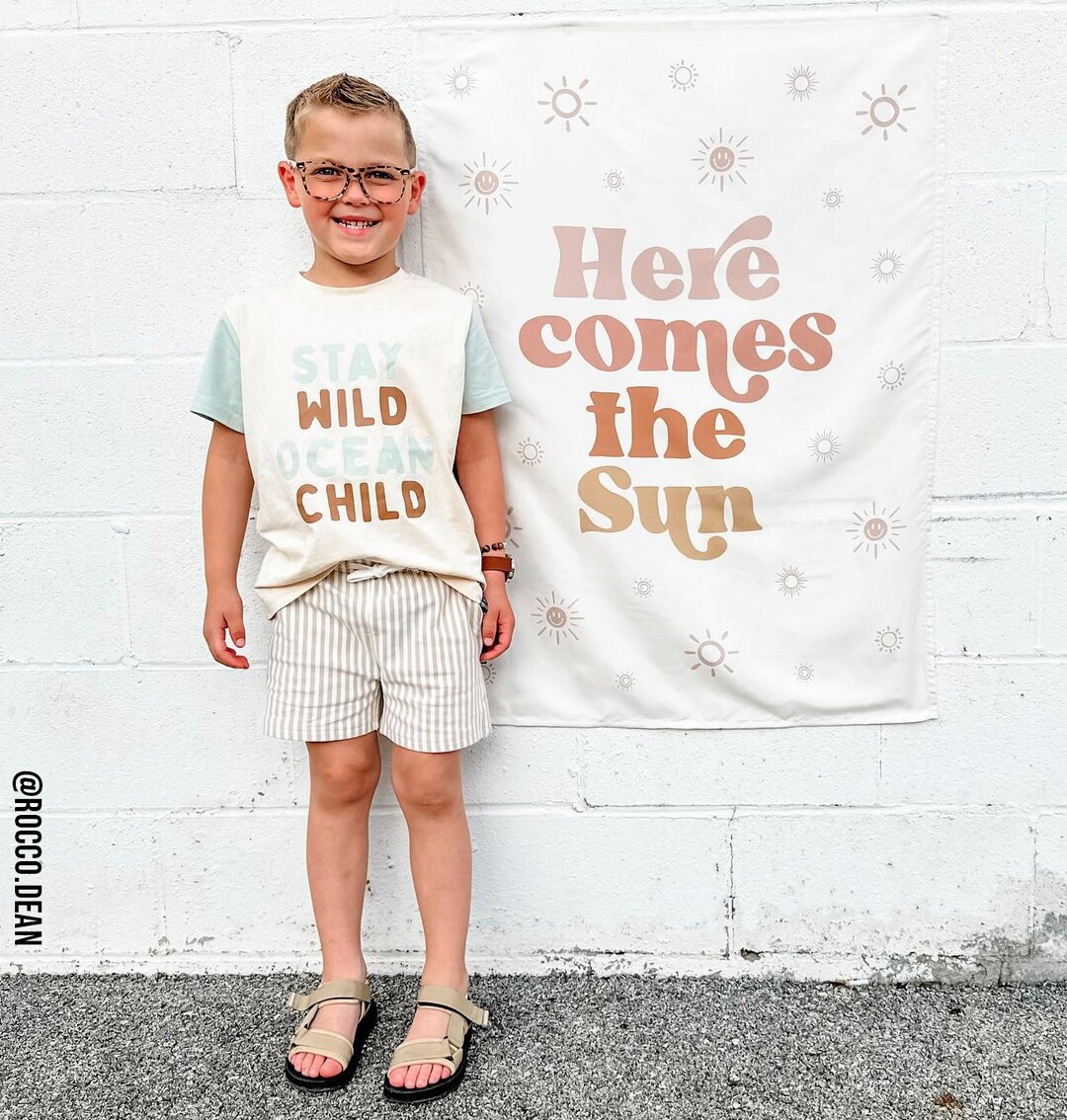Here Comes the Sun Banner | Kids Room Playroom Decor | Summer Wall Sign ...