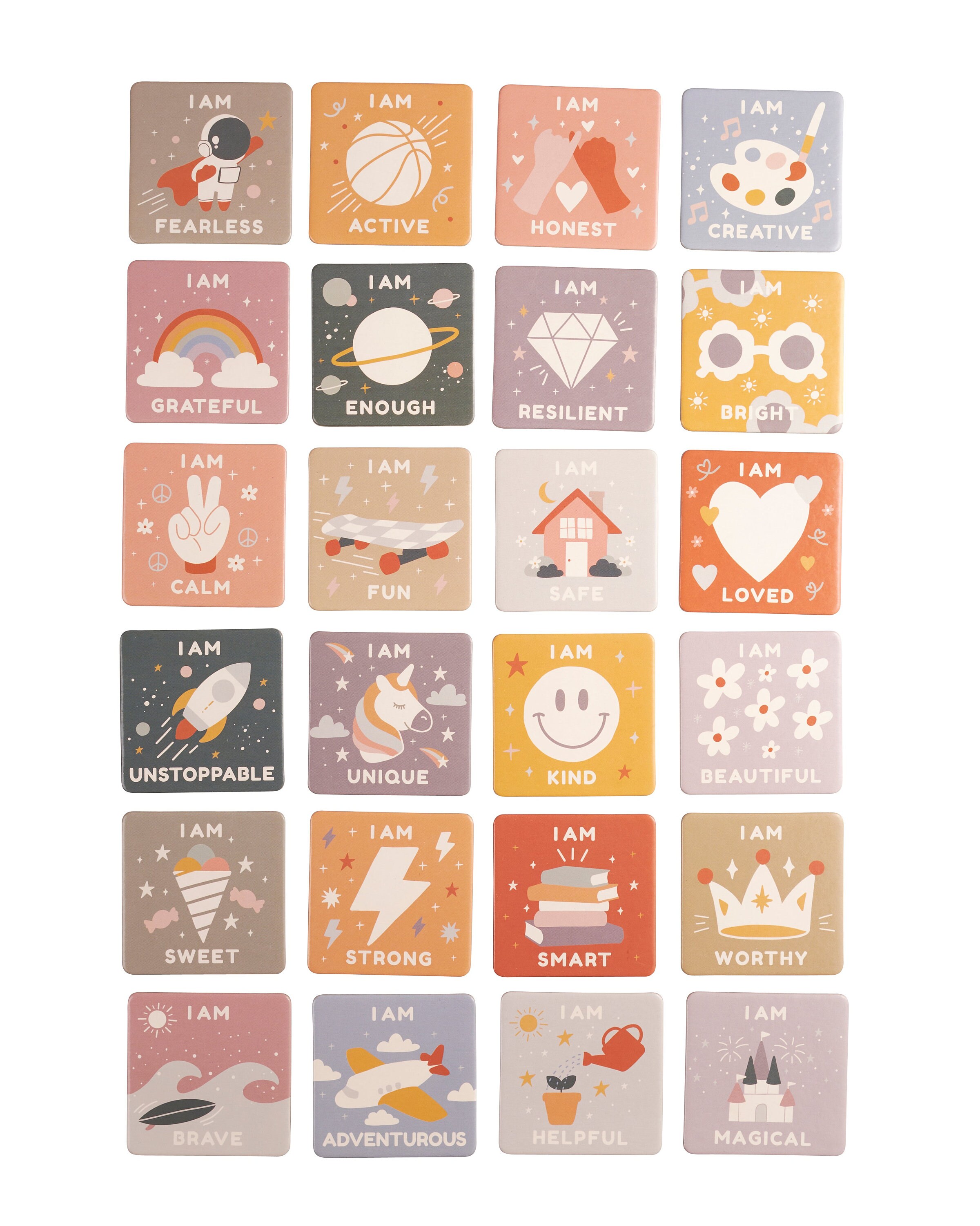 Affirmations for Kids Memory Matching Game I Am Positive Affirmations ...