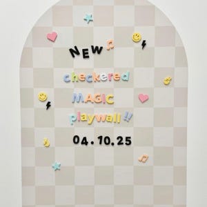MEGA Checkered Magic Playwall - Arch Magnetic Wall Decal for Kids ...