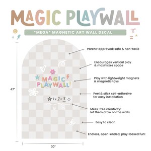MEGA Checkered Magic Playwall - Arch Magnetic Wall Decal for Kids ...