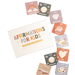 Affirmations for Kids Memory Matching Game | I Am Positive Affirmations ...