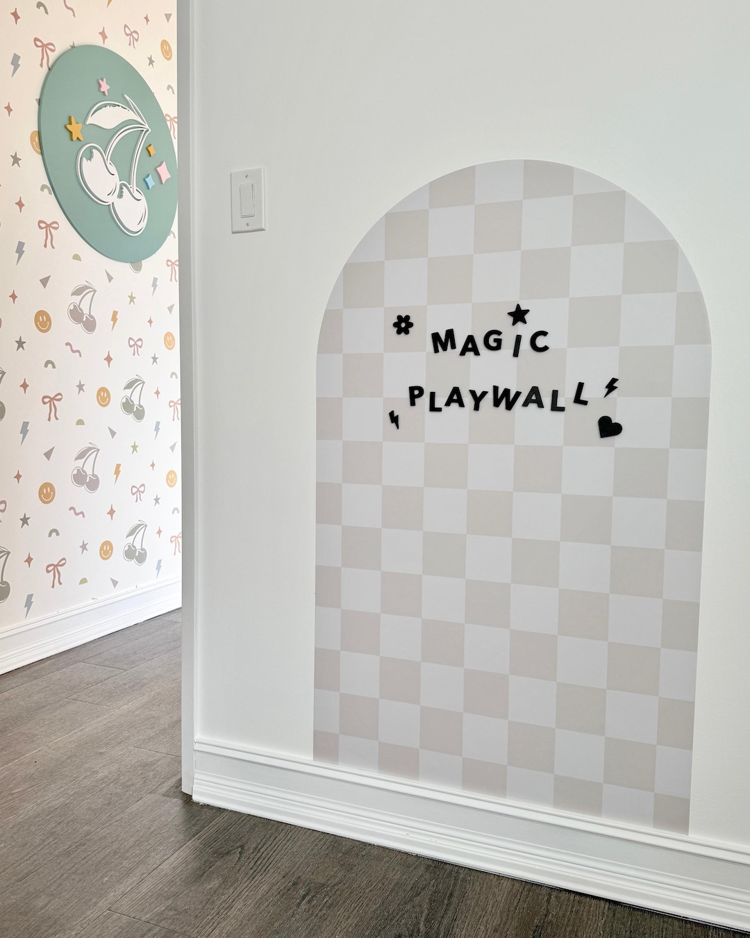MEGA Checkered Magic Playwall - Arch Magnetic Wall Decal for Kids ...