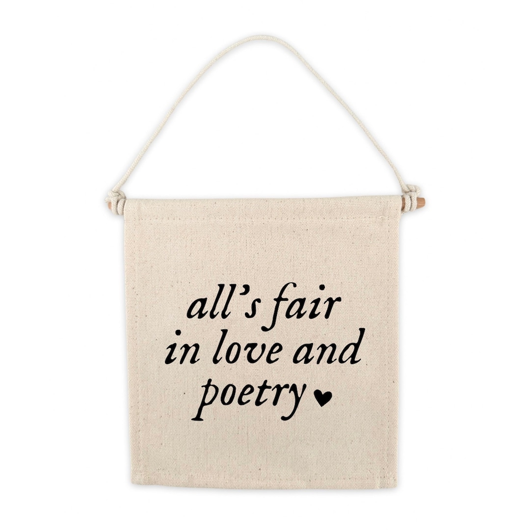 TS All's Fair in Love and Poetry Canvas Hang Sign | Swift TPD Song ...