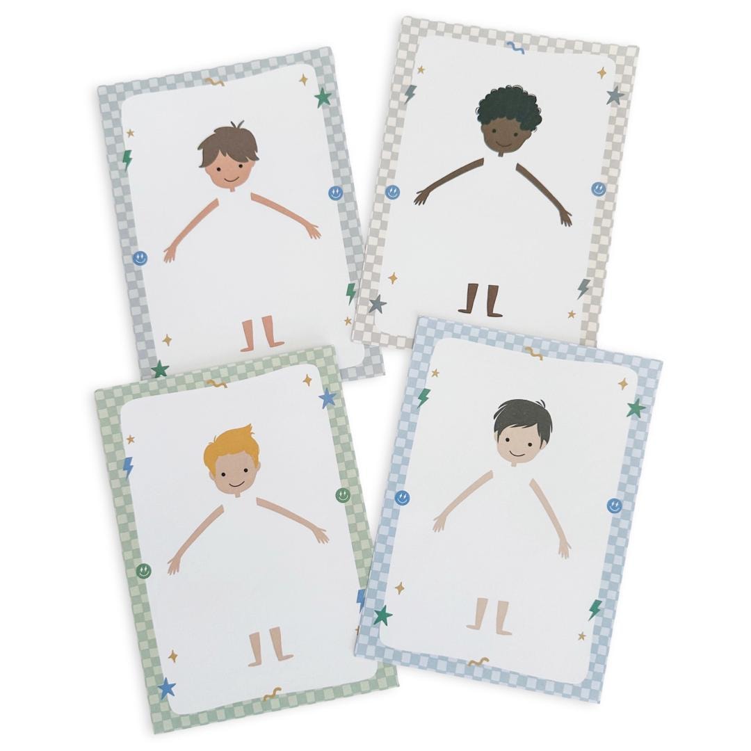 Design-a-doll Boys Pretend Play Notepad | Pretend Play Notepads for ...
