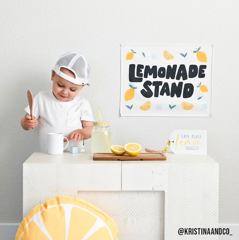 Lemonade Stand Banner | Kids Lemon Stand Decor | Summer Party Decor ...