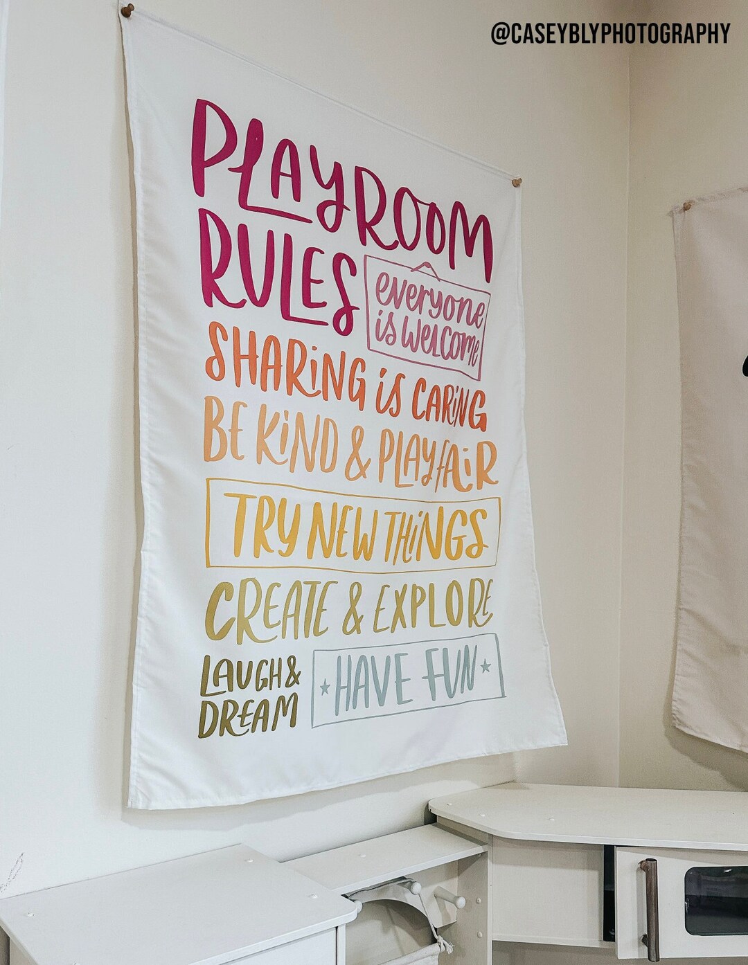 Playroom Rules Banner | Kids Room Decor | Playroom Rules Wall Hanging ...