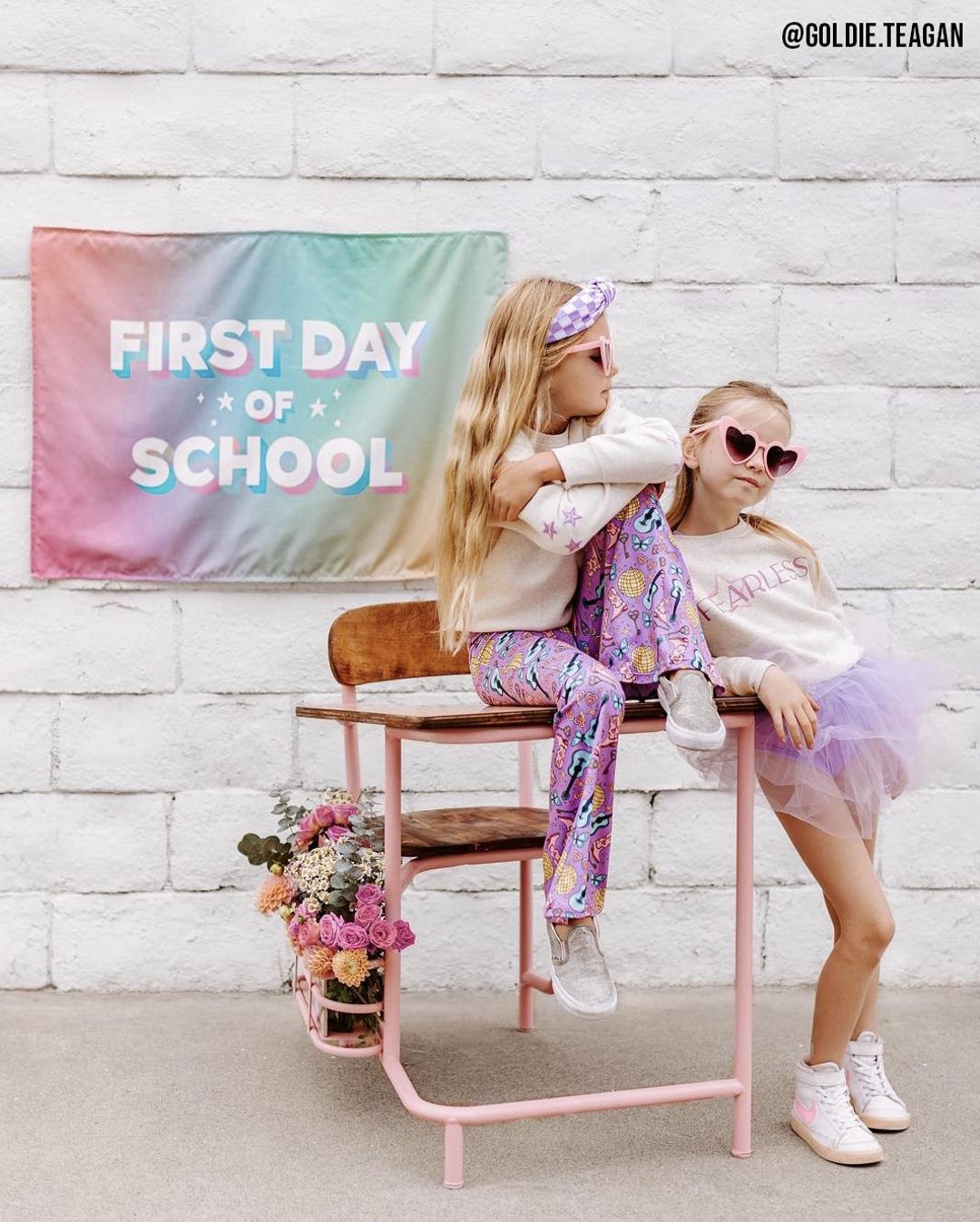 First / Last Day of School (rainbow) Reversible Banner | Kids First Day ...