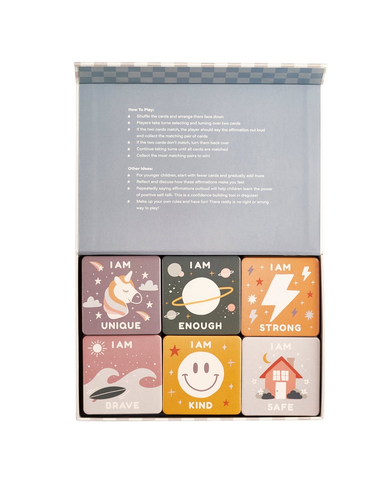 Affirmations for Kids Memory Matching Game I Am Positive Affirmations ...