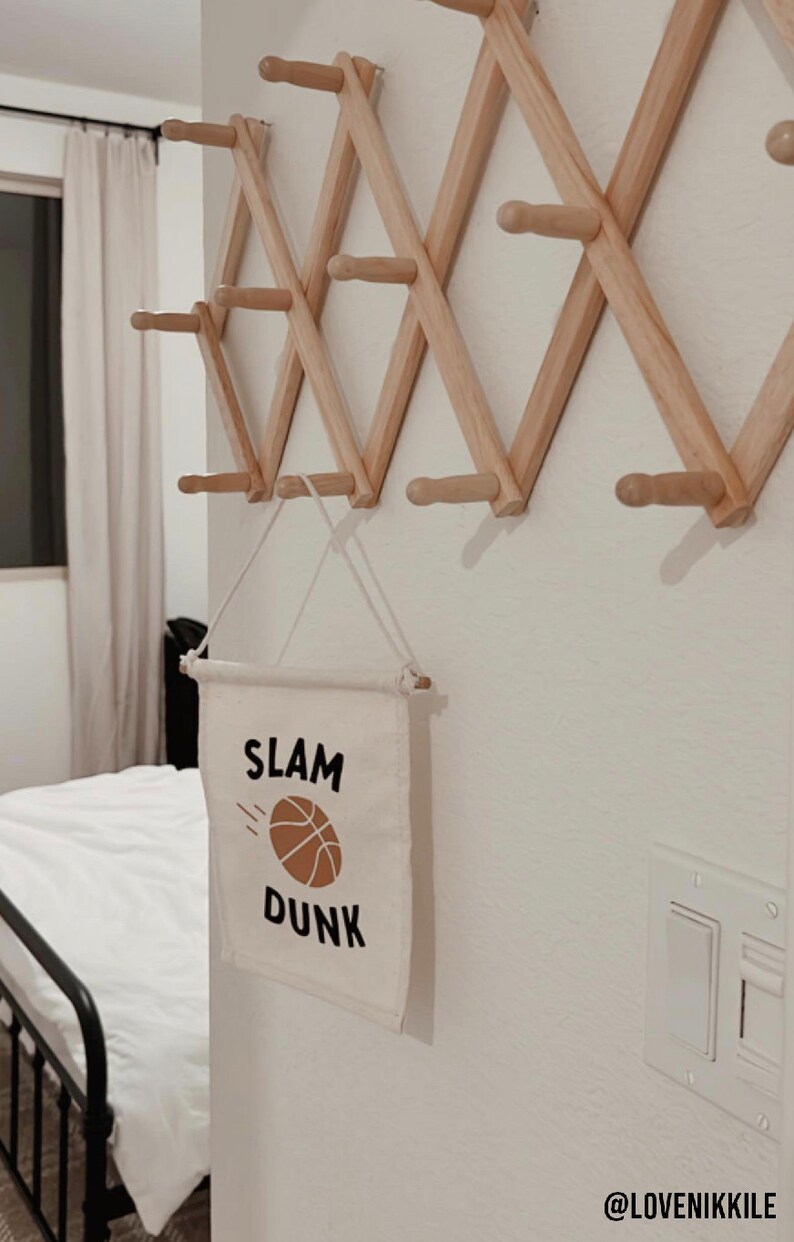 Slam Dunk Basketball Canvas Hang Sign Pennant Canvas Banner Wall ...