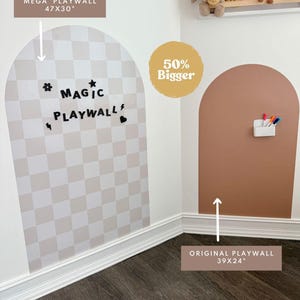 MEGA Checkered Magic Playwall - Arch Magnetic Wall Decal for Kids ...