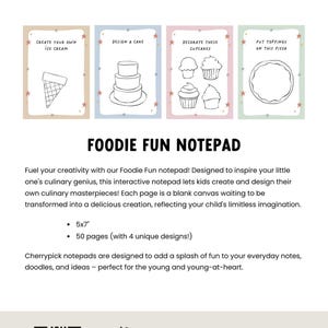 Foodie Fun Kids Pretend Play Notepad | Pretend Play Notepads for Kids ...