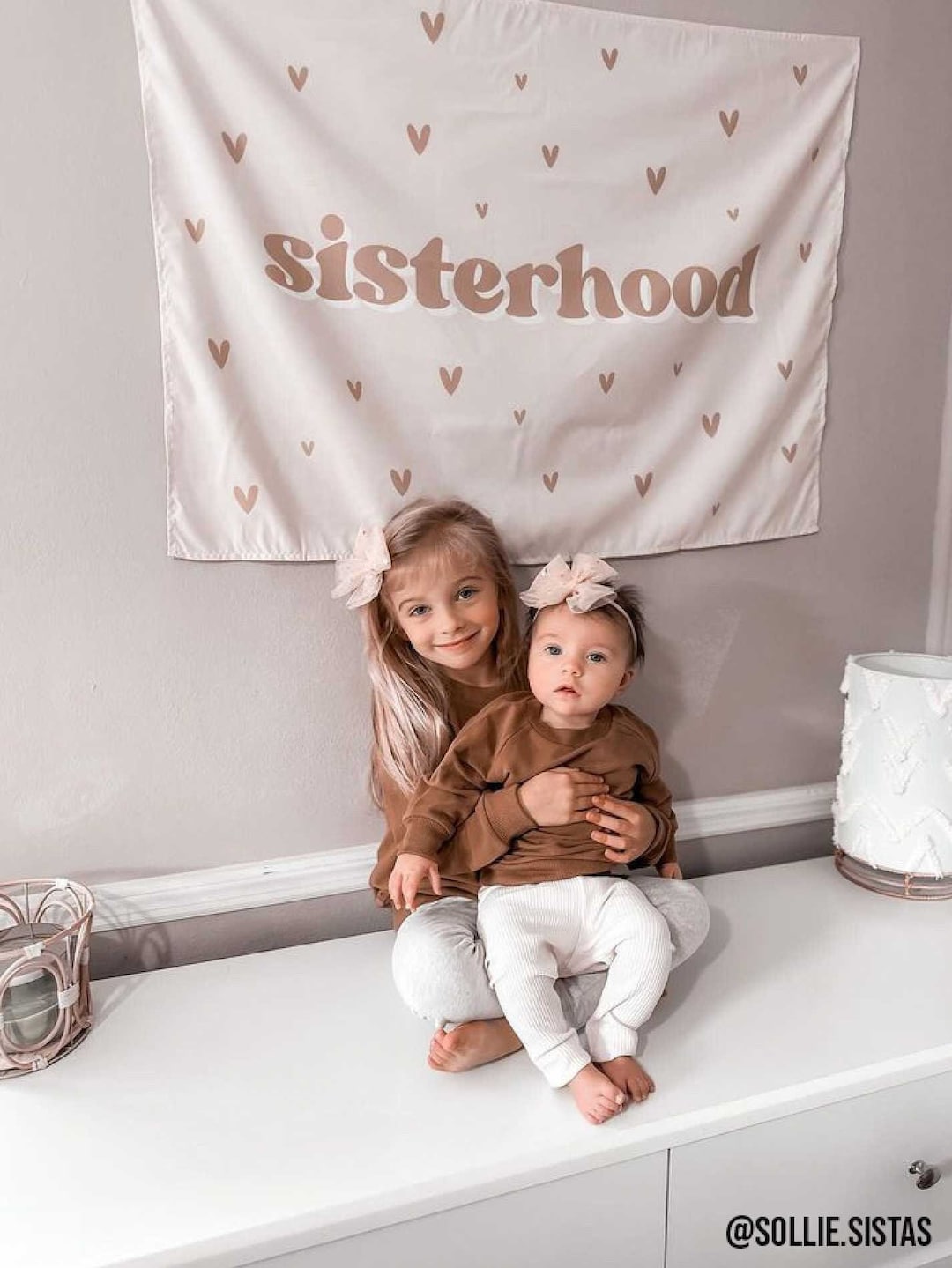 Sisterhood Banner | Fabric Tapestry | Kids Wall Art & Bedroom/playroom ...