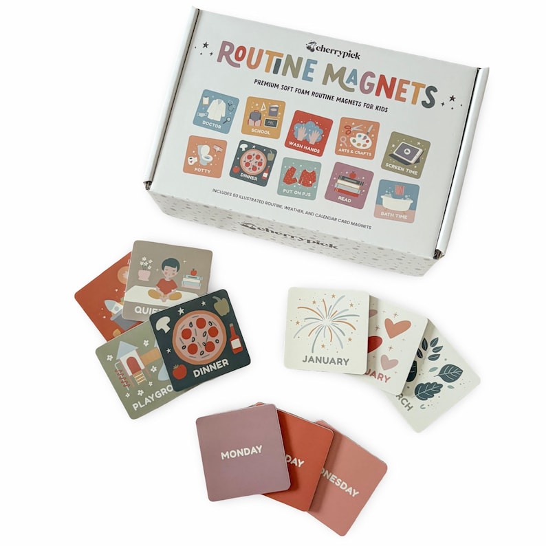 Routine Magnets for Kids – Daily Visual Schedule for Toddlers and Kids ...