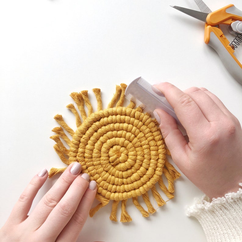 Macramé Coaster Pattern / Just the Instructions / DIY / DIY - Etsy