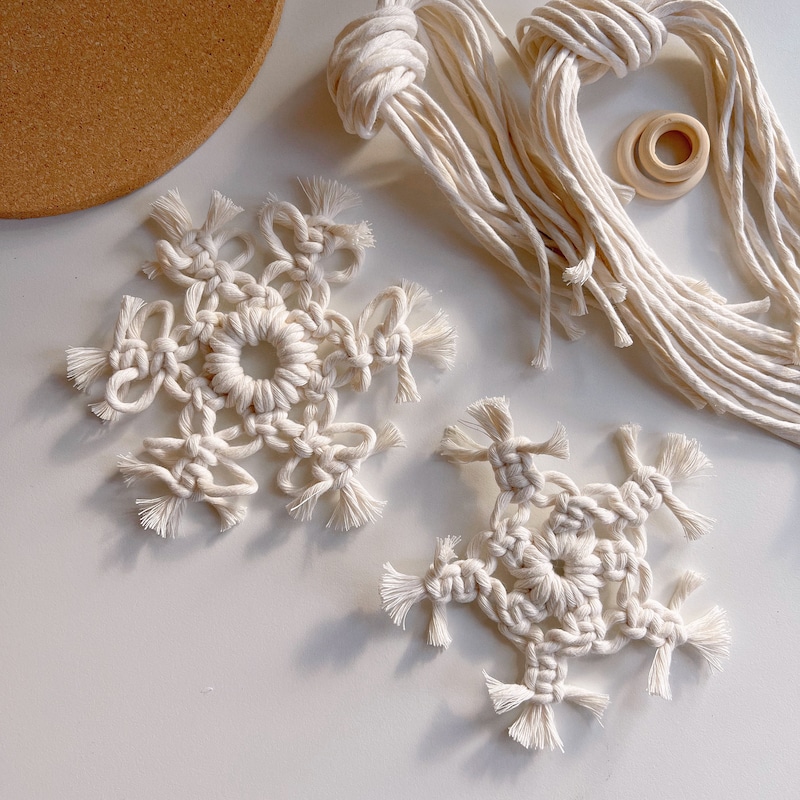 Macrame Snowflake - Etsy