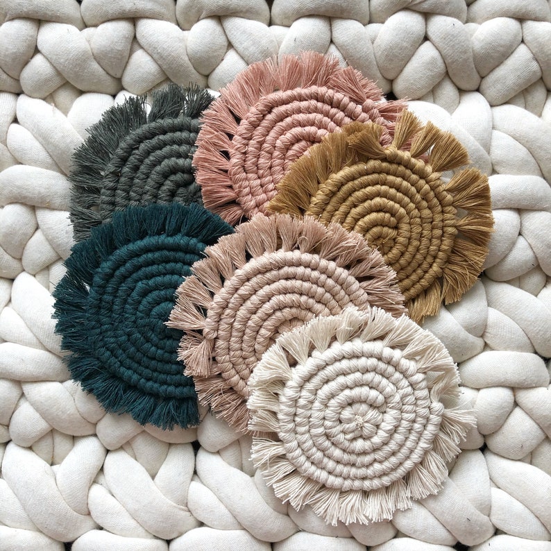 Macramé Coaster Pattern / Just the Instructions / DIY / DIY - Etsy