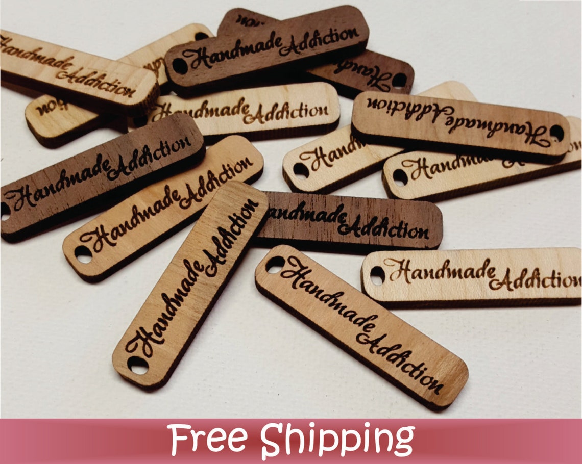 50 Custom Wood Tags 1.5 X .38 Single Hole - Etsy
