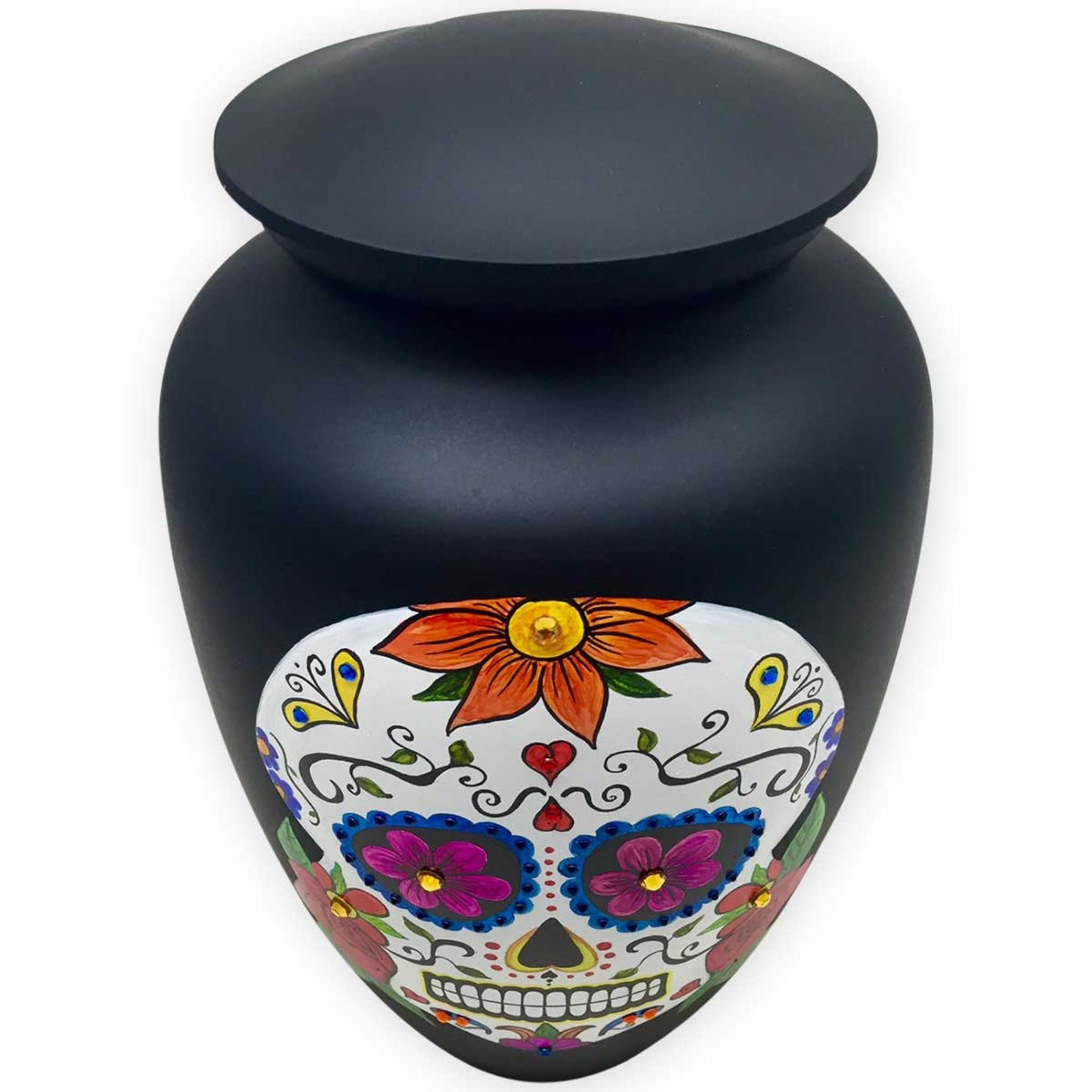 Skull Cremation Urn Sugar Skull Cremation Urn Hand Painted - Etsy