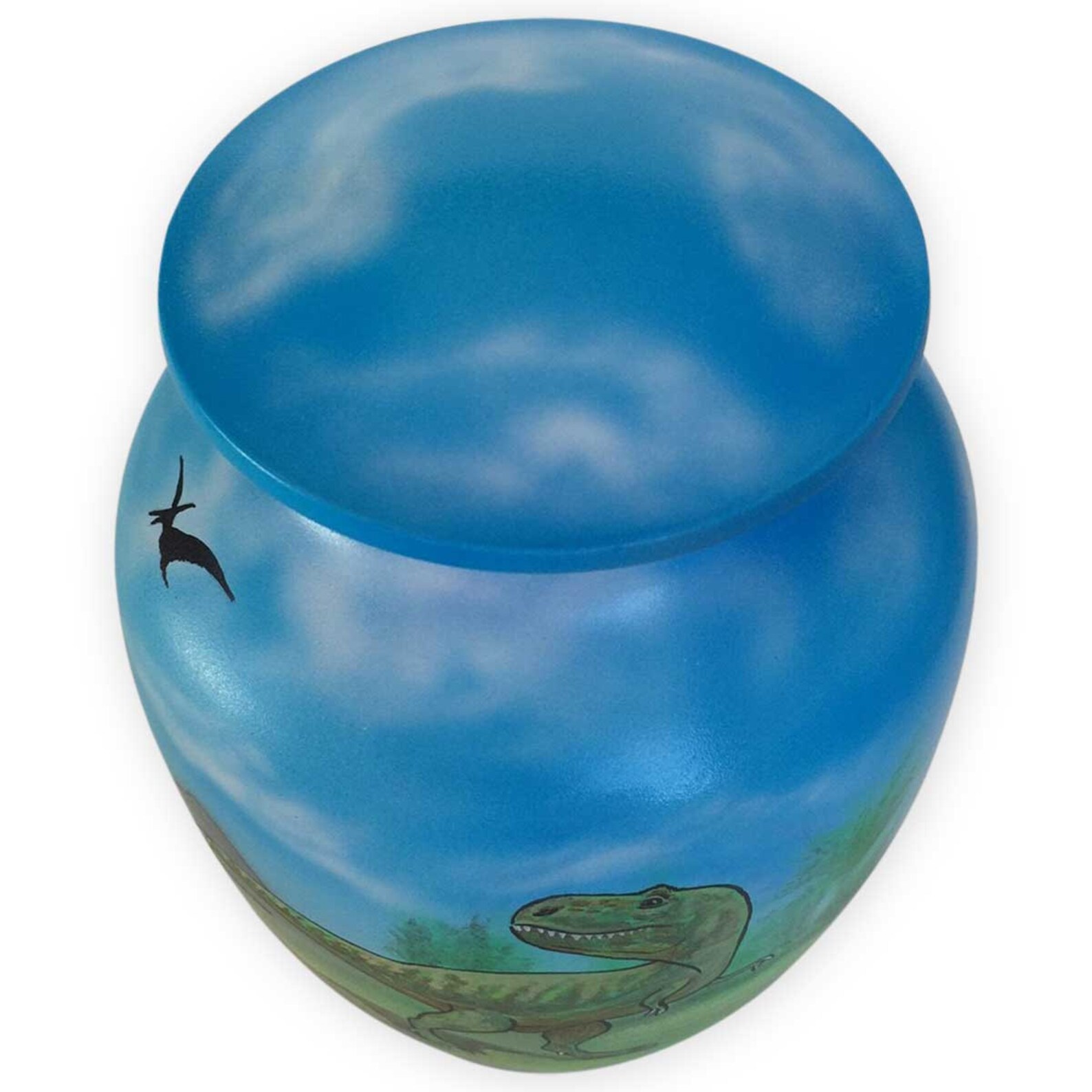 Dinosaur Urn, Jurassic Memorial, T-rex Urn, Hand Painted Child Urn ...