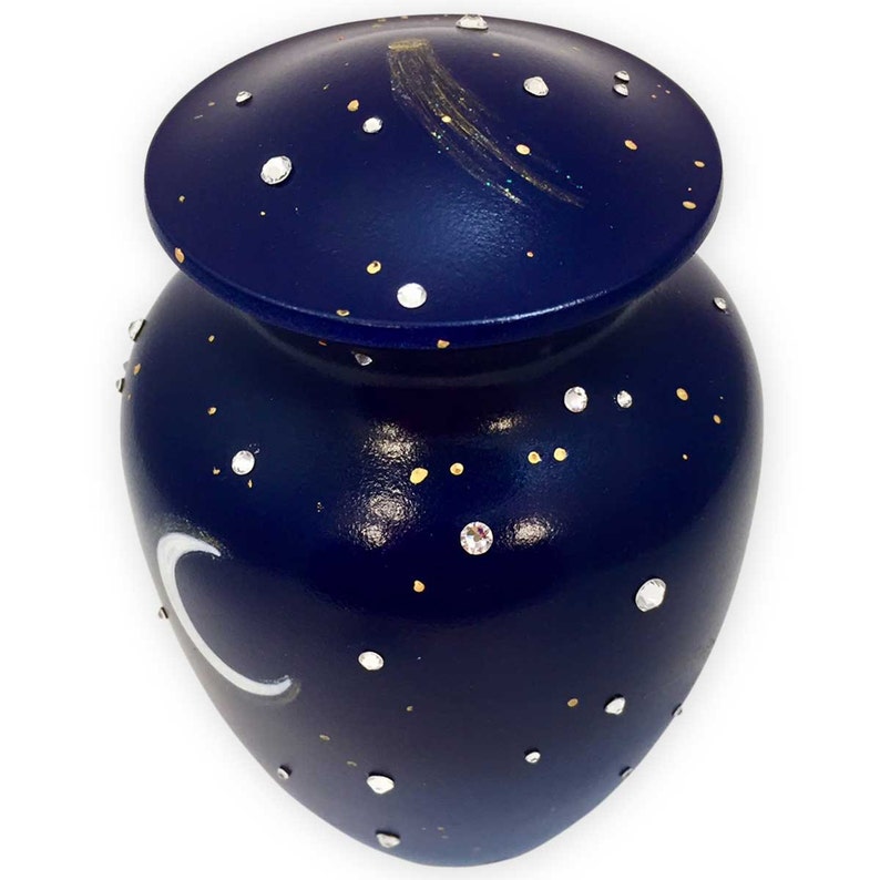 Hand Painted Child Urn Painted Starry Night Urn Crescent | Etsy