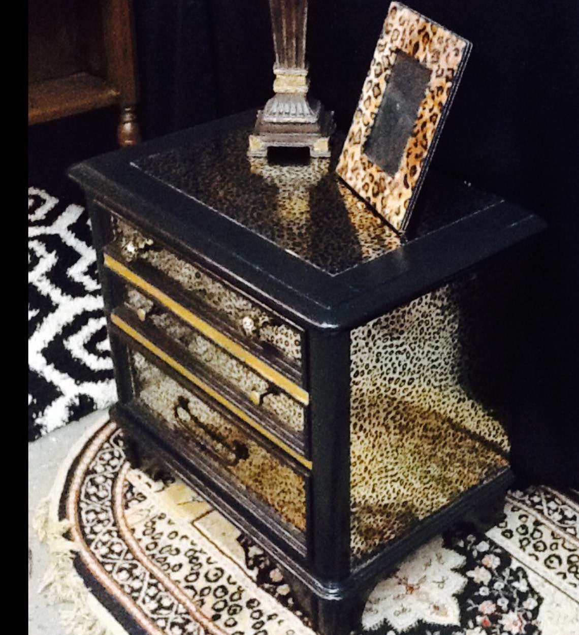 Leopard Table Leopard Furniture Nightstands Leopard - Etsy