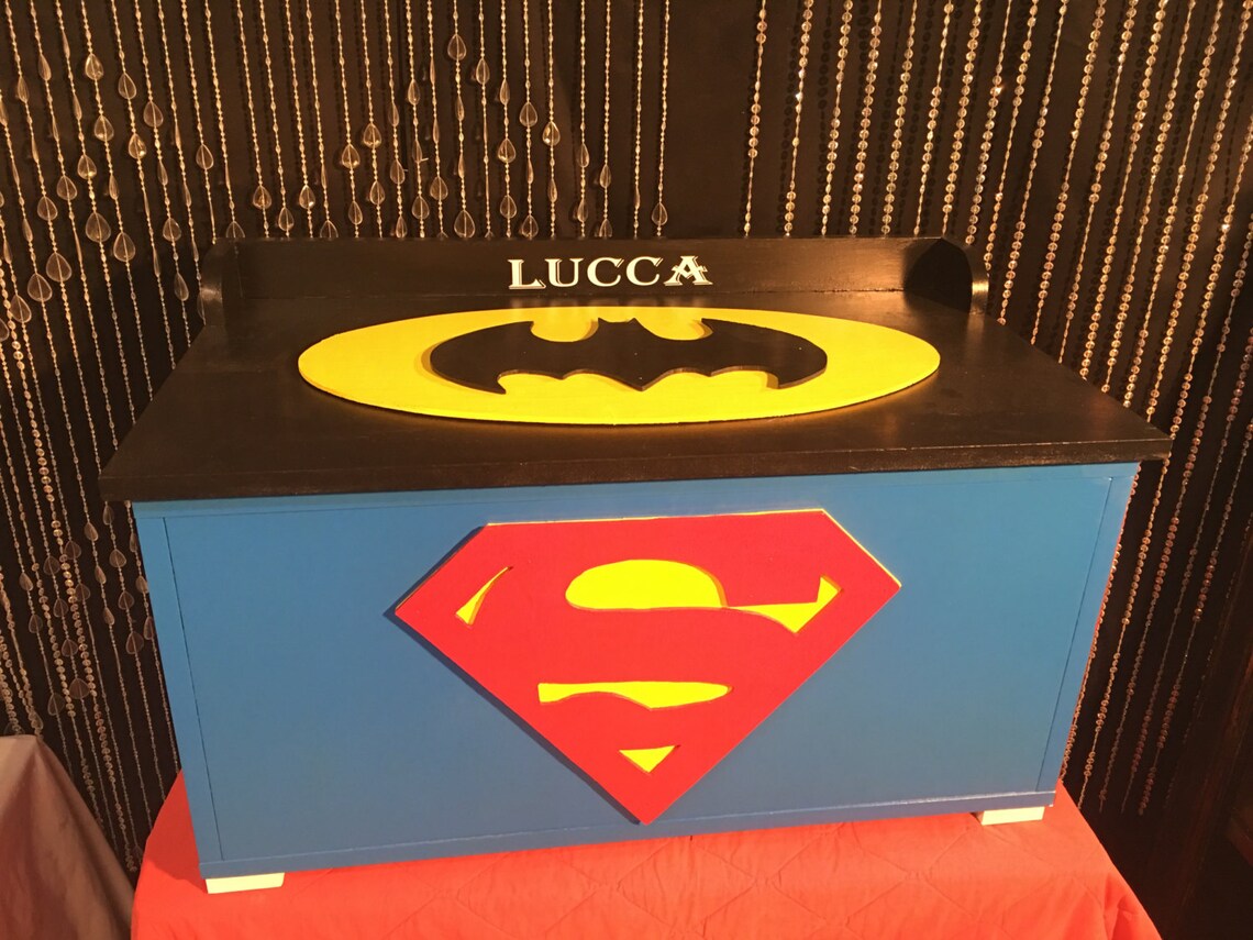 Super Hero Decor - TOY Boxes - Toy Storage - Toy Chests -kids Toy Box ...