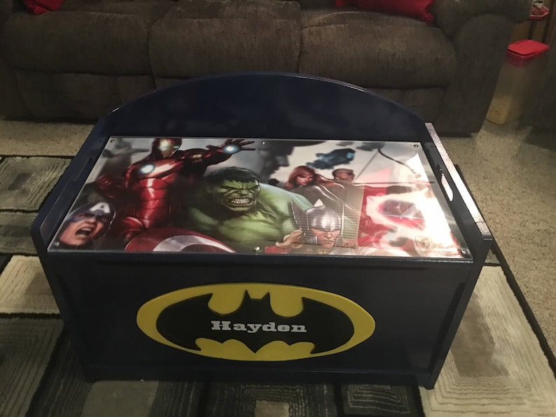Super Hero Decor Toy Boxes Kids Toy Boxes Super Heros - Etsy