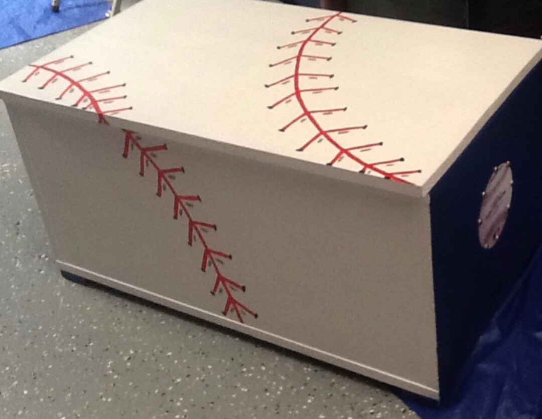Toy Boxes - Childrens Toy Boxes - Baseball Decor Bedroom - Baseball ...