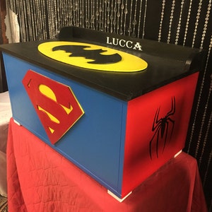 Super Hero Decor - TOY Boxes - Toy Storage - Toy Chests -kids Toy Box ...