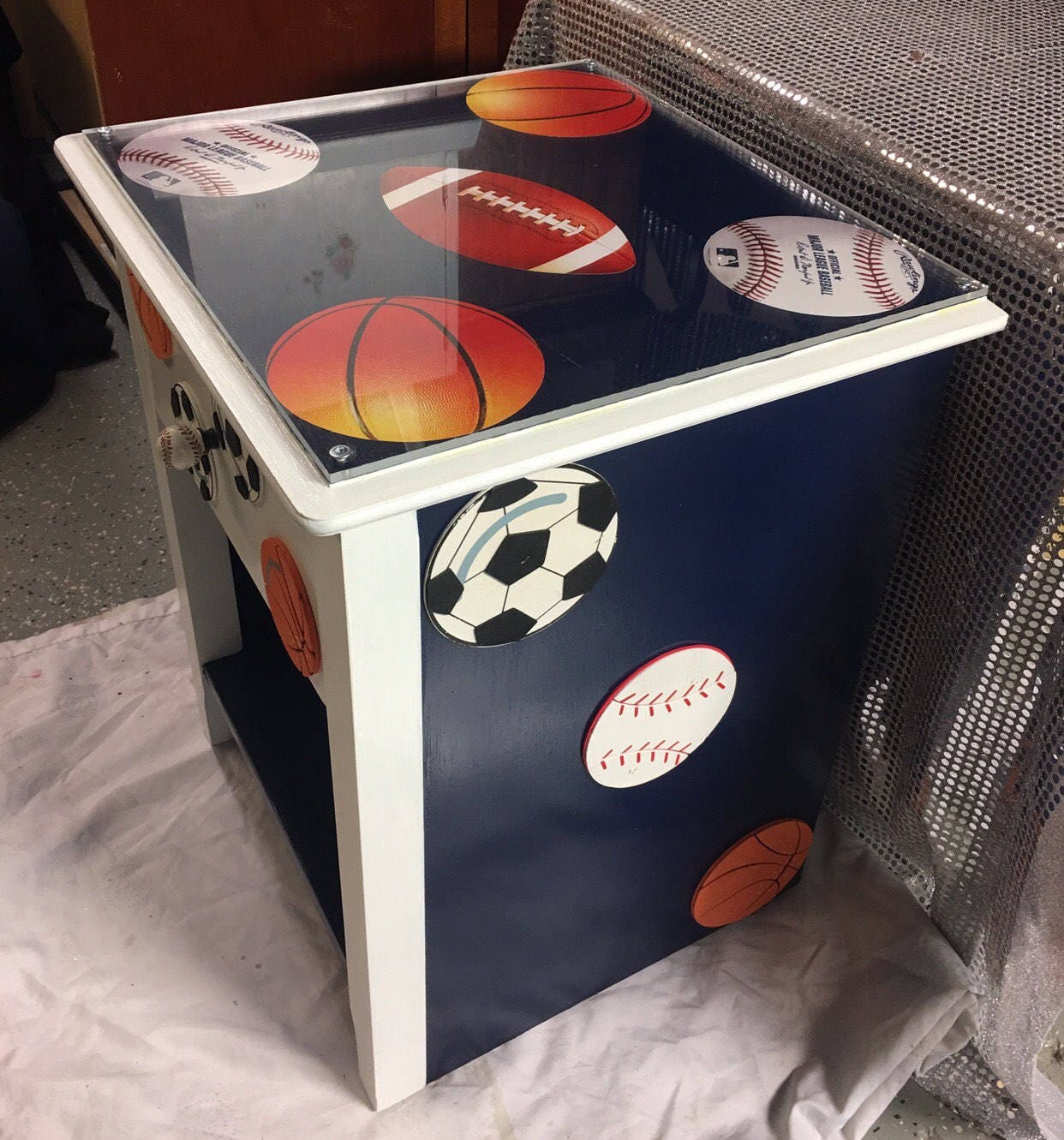 Sports Table - Sports Gifts - Kids Furniture - Soccer Ball Decor - Boys ...