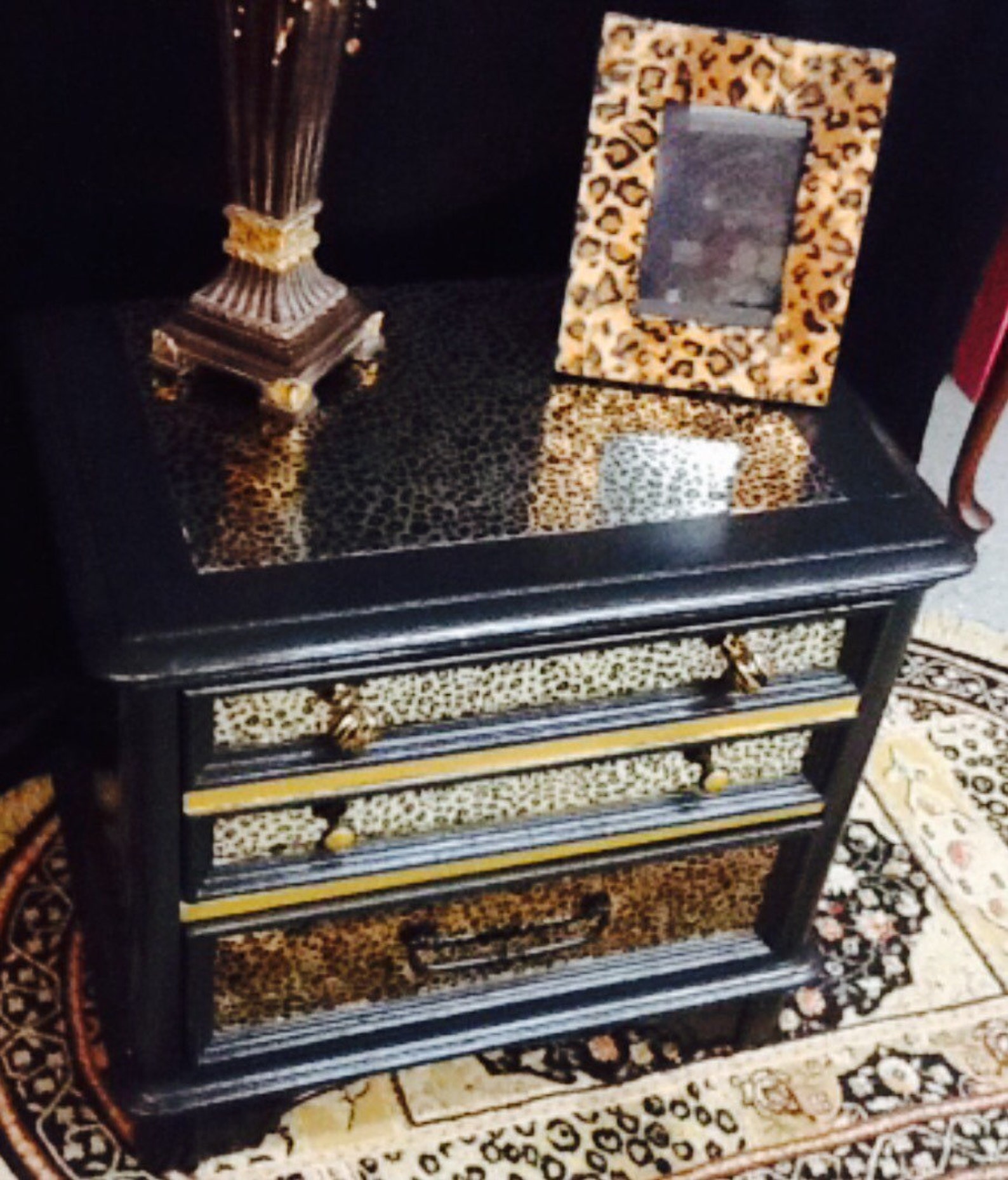 Leopard Table Leopard Furniture Nightstands Leopard Decor bedroom ...