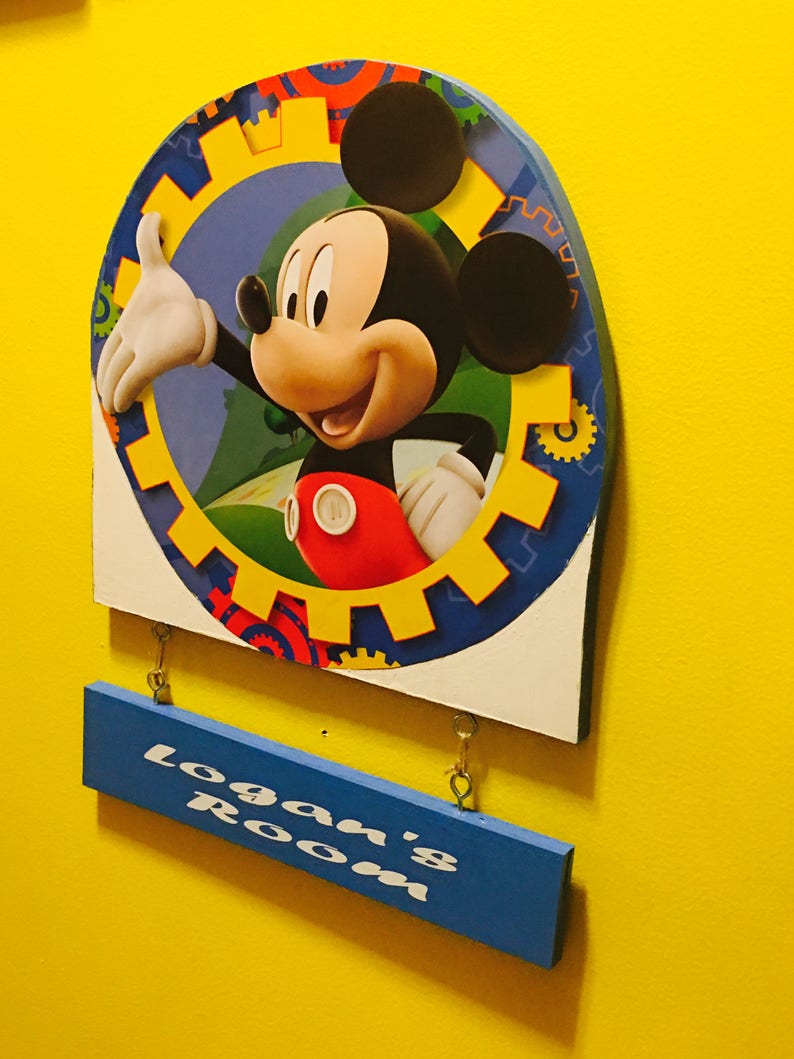 Mickey Mouse Personalized Kids Sign Kids Room Decor Boy - Etsy