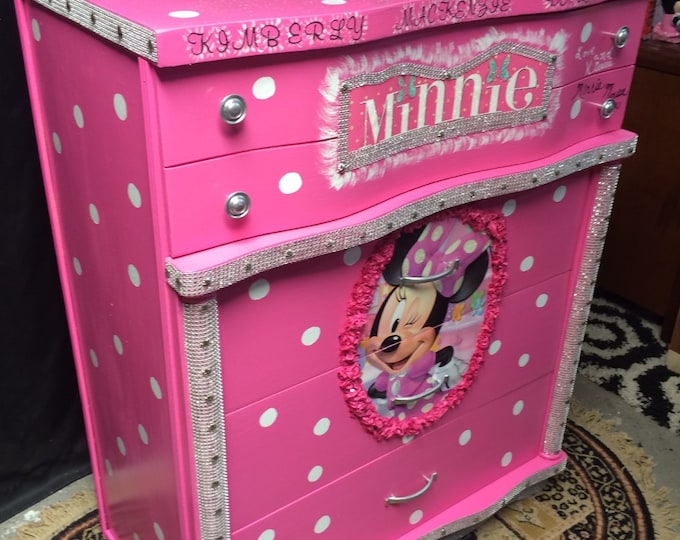 Available Hot Pink Ornate Dresser Chest Console Credenza 4 Drawer Solid ...