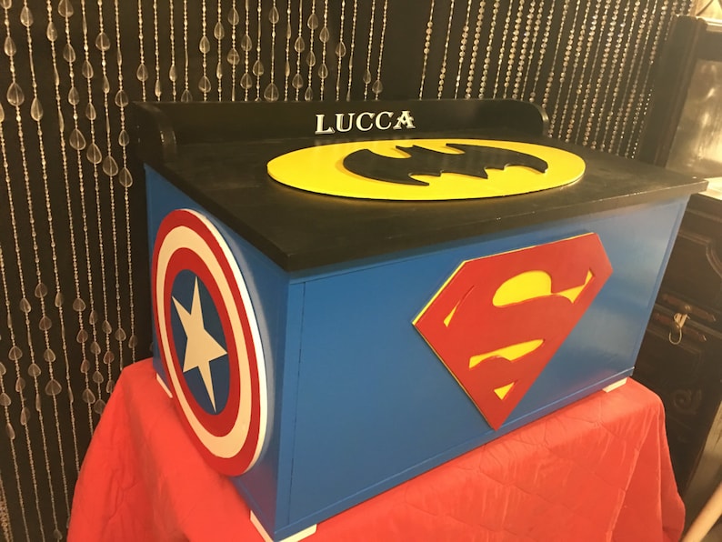 Super Hero Decor TOY Boxes Toy Storage Toy Chests kids - Etsy