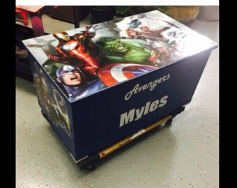 Super Hero Decor TOY Boxes Toy Storage Toy Chests kids Toy Box Kids ...