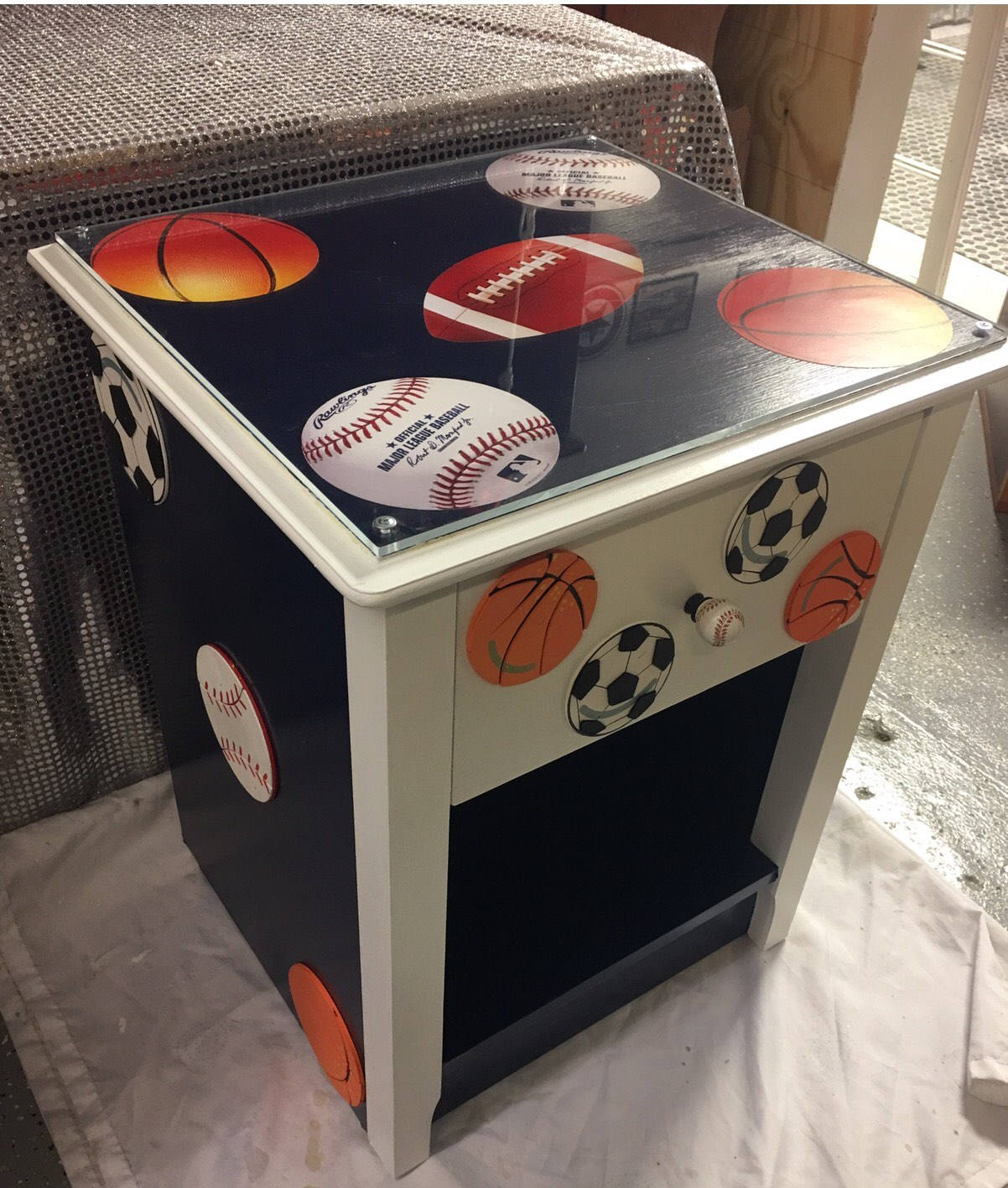 Sports Table - Sports Gifts - Kids Furniture - Soccer Ball Decor - Boys ...