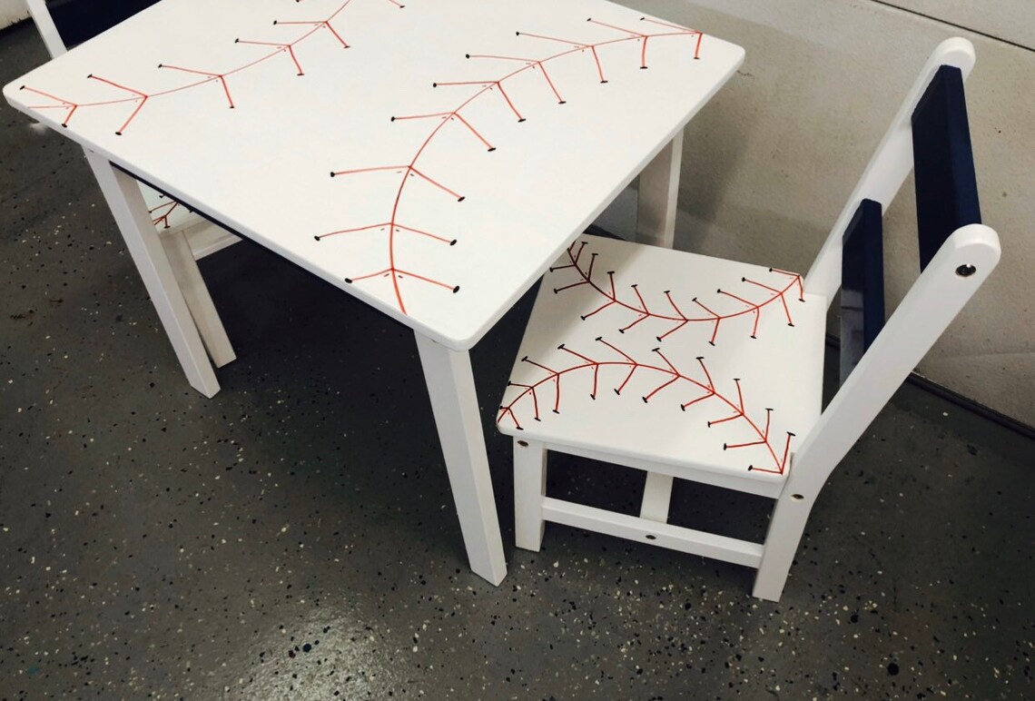 Baseball Decor Kids Wooden Table Baseball Furniture Kids - Etsy