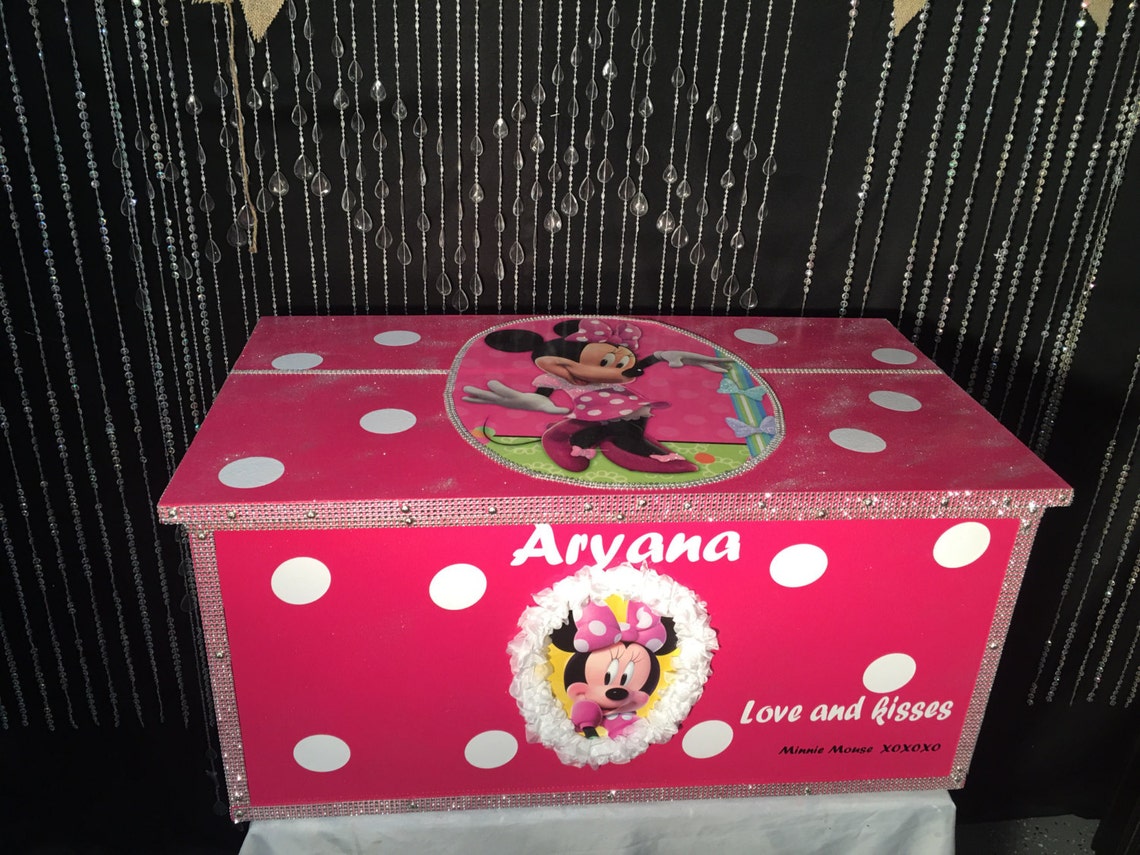 Minnie mouse toy boxes Minnie Mouse birthday kids | Etsy