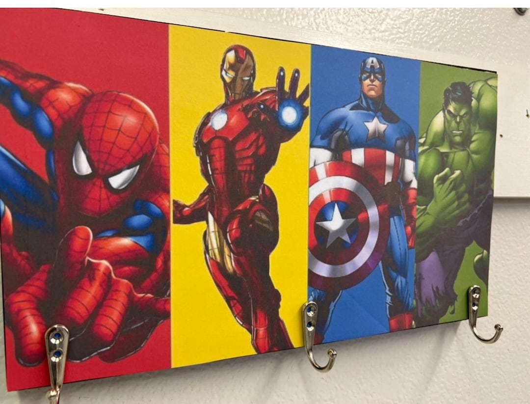 Super Hero Decor - Super Heros - Kids Towel Racks - Kids Towel Holders ...