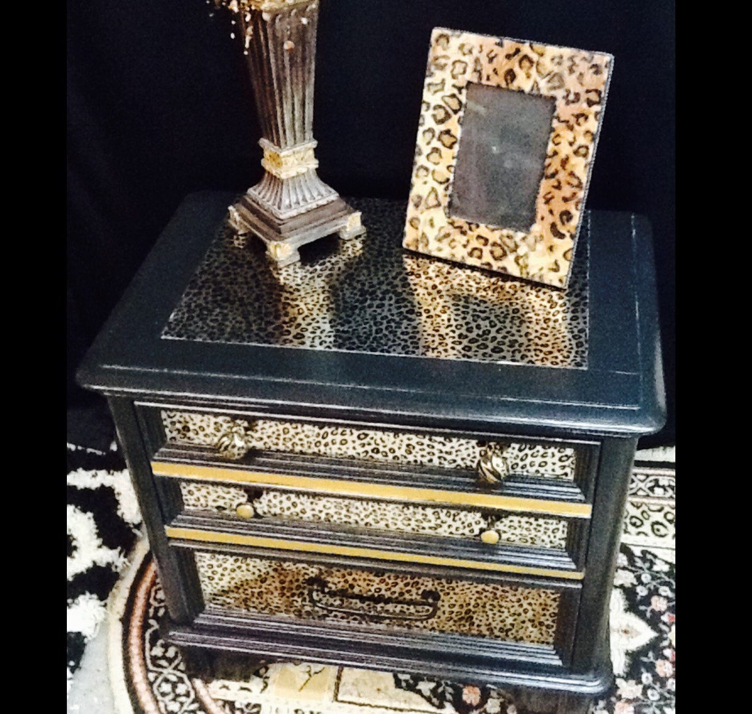 Leopard Table - Leopard Furniture - - Nightstands - Leopard Decor ...