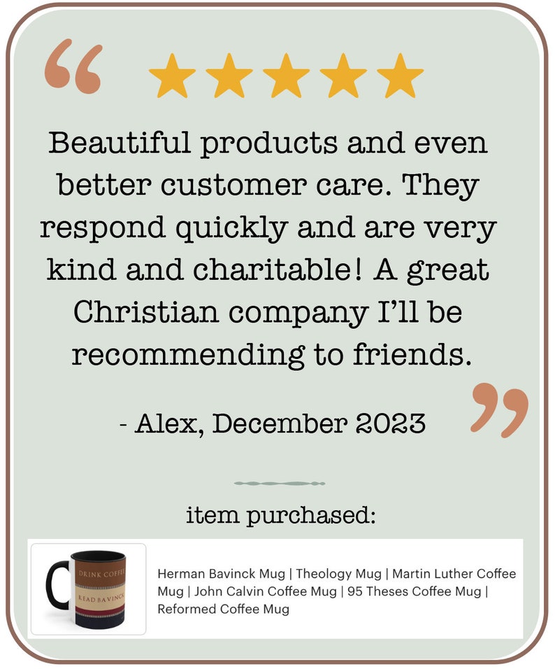 Herman Bavinck Mug | Theology Mug | Martin Luther Coffee Mug | John ...
