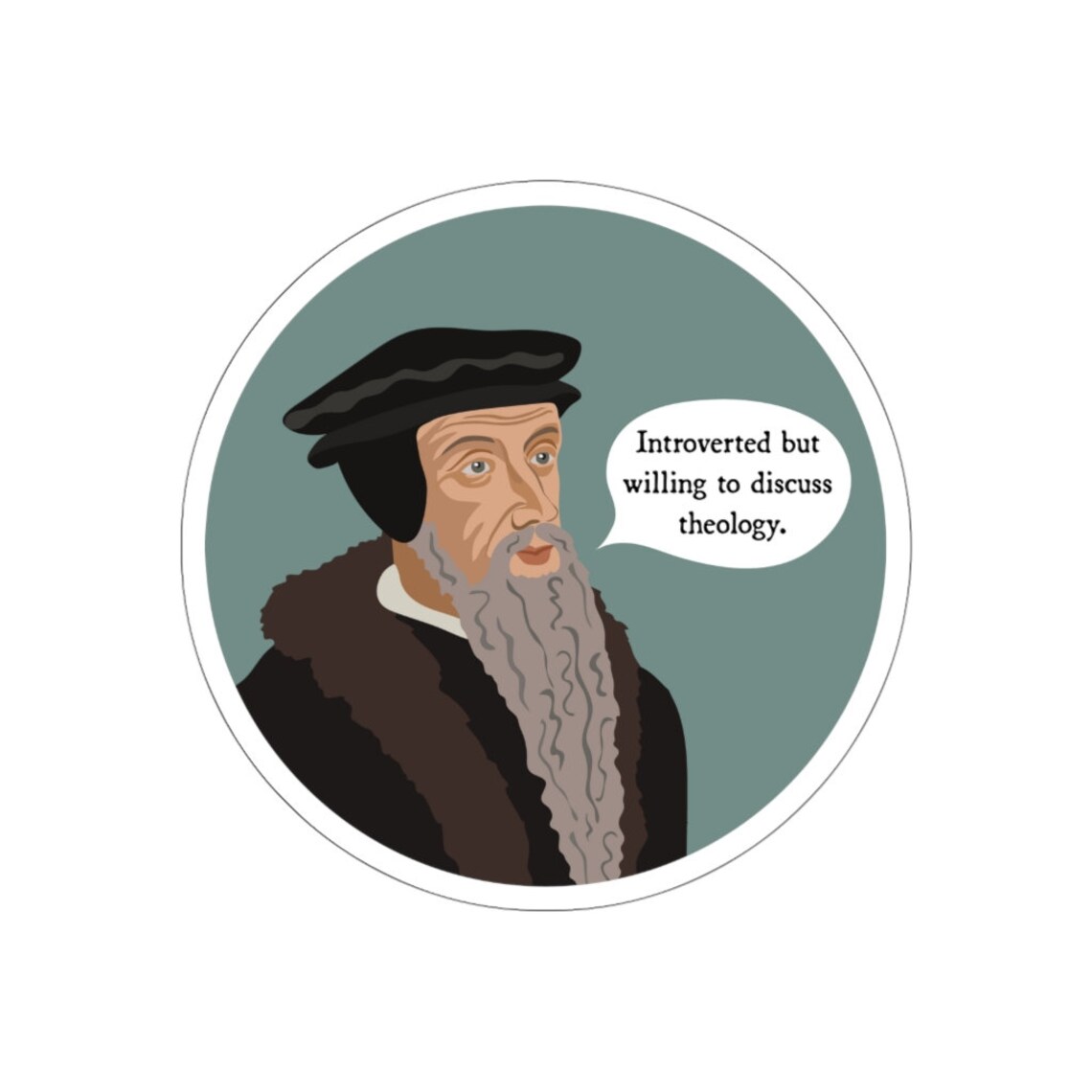 Theology Sticker John Calvin Sticker Reformation Sticker Reformed ...